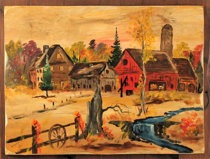 Edward Warren Oil On Wood World Famous Demonologist