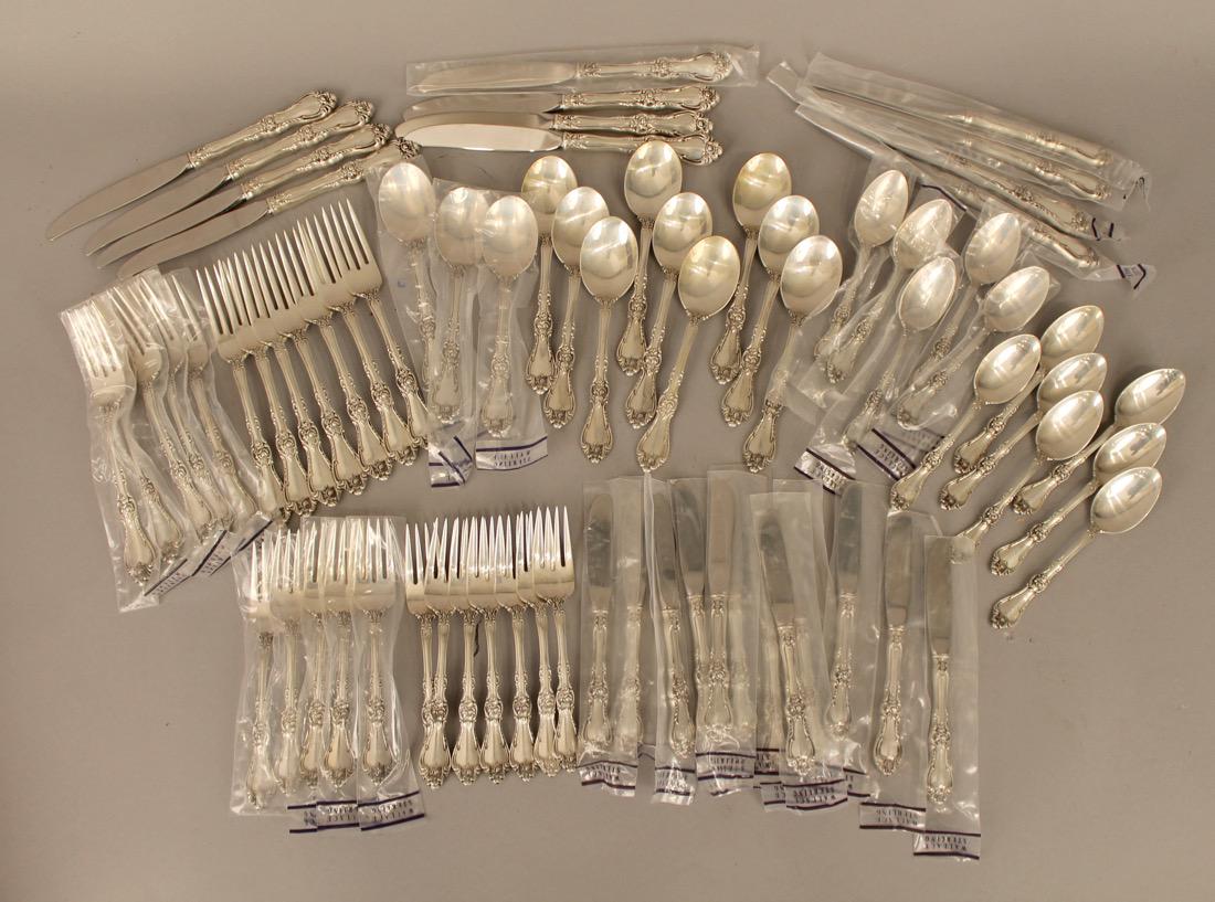 72 Piece Wallace Sterling Silver Flatware Set