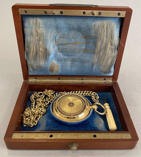18k Gold Pocket Watch, Charles E Jacot