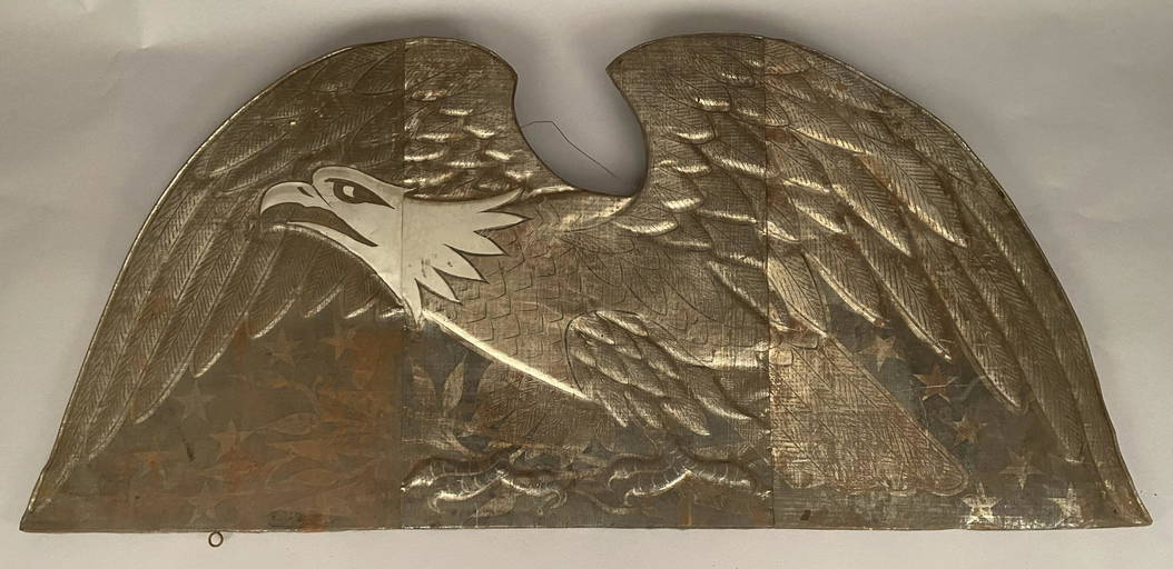 Large Painted & Embossed American Eagle Sign