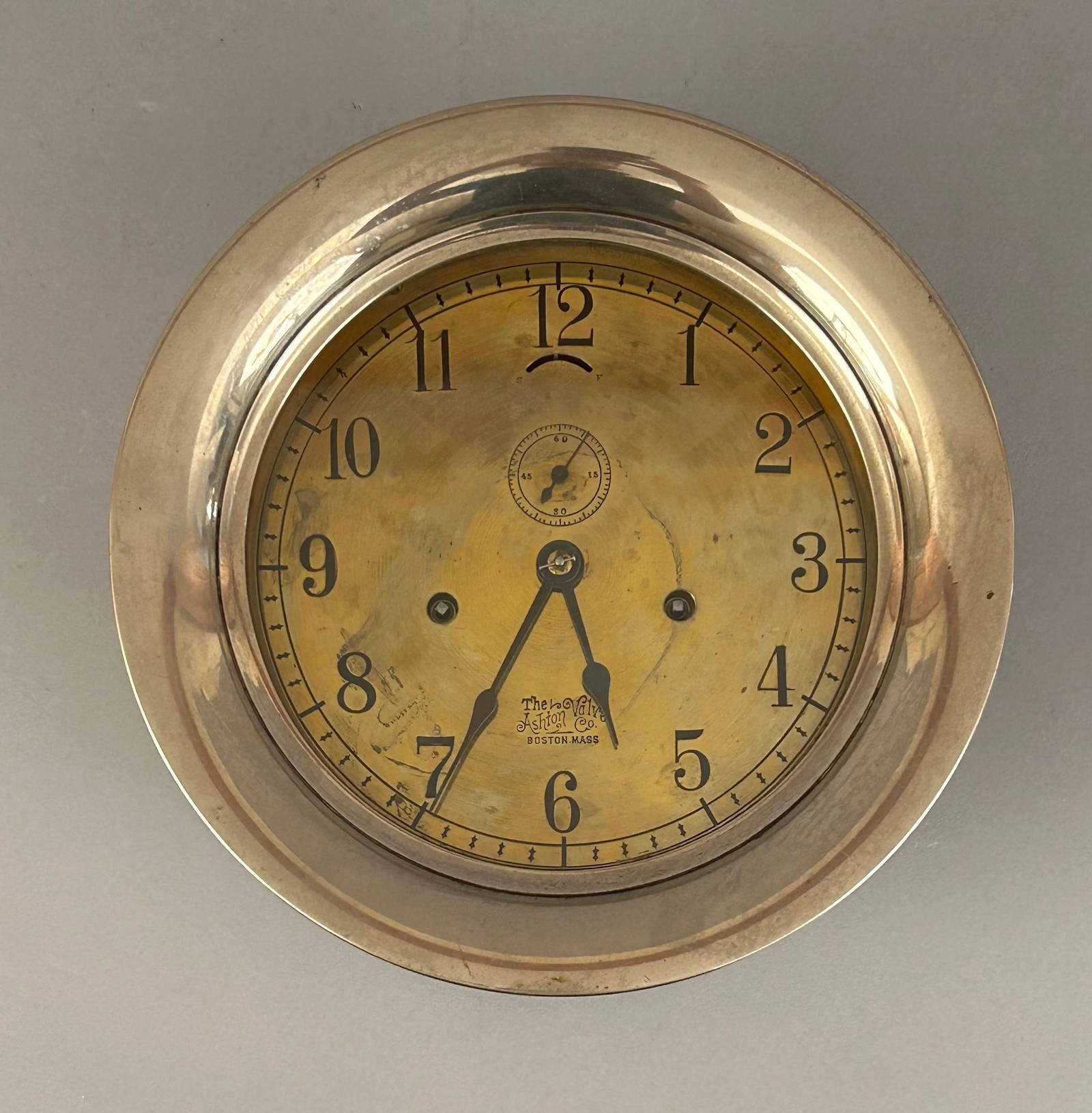 The Ashton Valve Boston Mass Brass Ships Clock Auction