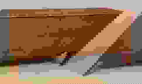 Six Board Blanket Chest W Red Paint Auction