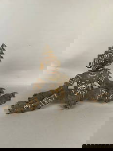 Tribal African Art Jeweled Man Statute