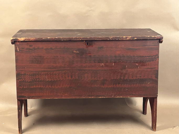 Paint Decorated Six Board Blanket Chest