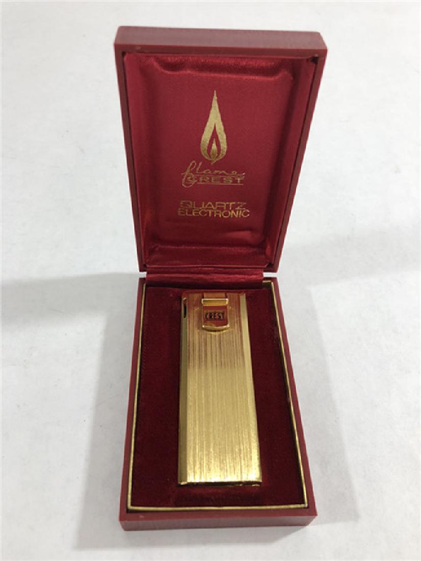 Vintage Golden CREST Quartz Electronic Lighter