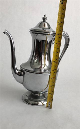 Vintage Cromwell Silver Mfg Corp Chromium Tea Pot