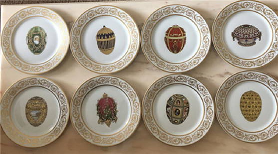 Set Of Faberge Egg Plates
