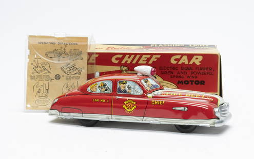 Fire Chief Windup Toy Car