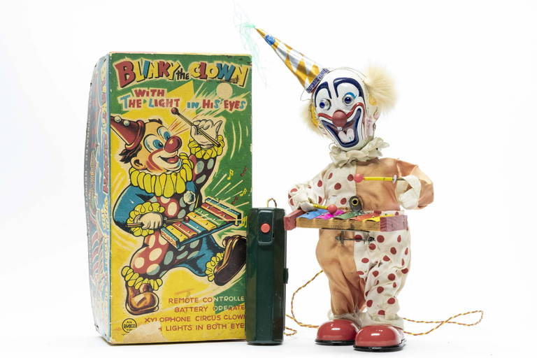 Amico Blinky The Clown With Box Battery Op Toy