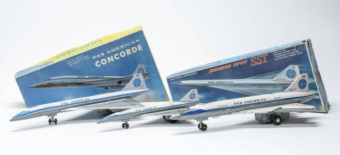 Three Pan Am Boeing 747 Battery Op Toys Japan