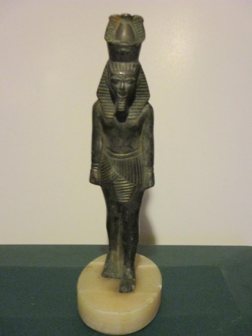 King Tutankhamun Bronze on Marble Base