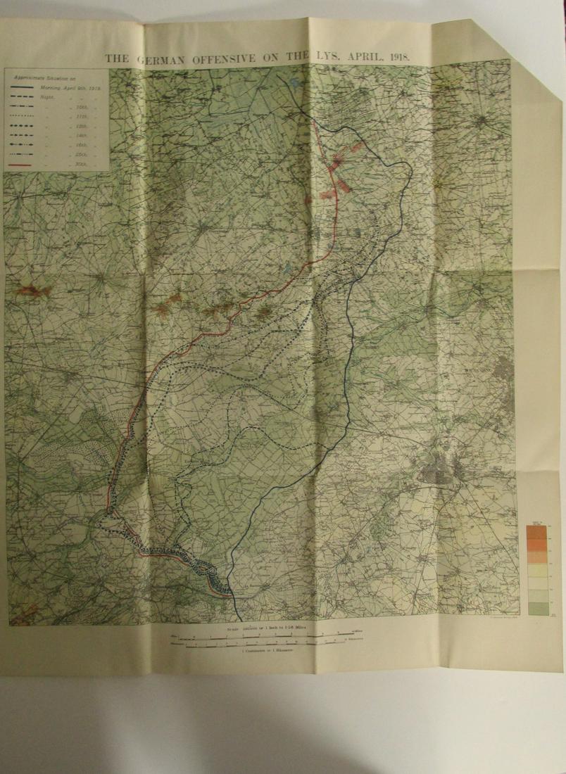The German Offensive On The Lys - April 1918 Map Auction