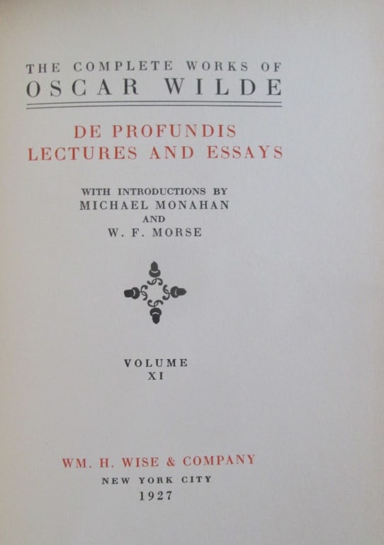 Buy De Profundis - Lectures And Essays | Orange County Estate ...