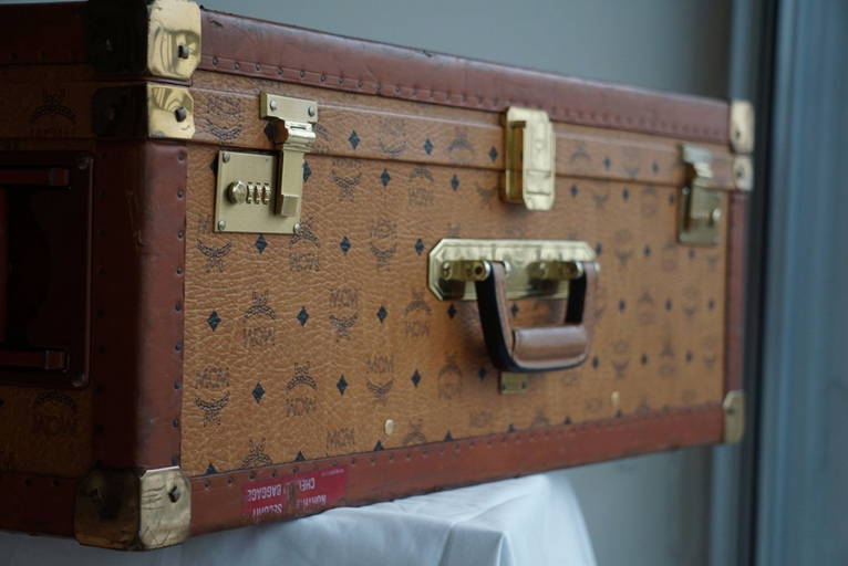Rare Designer Mcm Leather Trunk