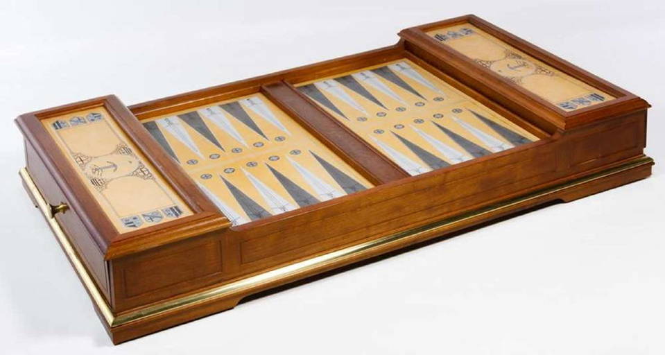Franklin Mint Excalibur Backgammon Gold & Silver Set