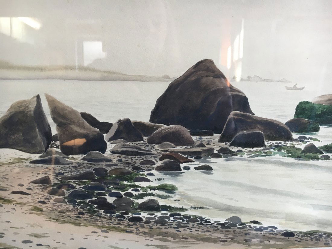 Important artist Frederic James watercolor painting