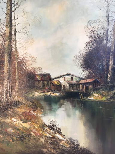 Listed Artist Kort German Landscape Painting