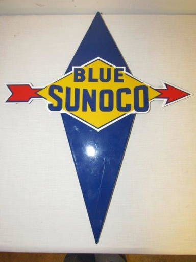 Ssp Blue Sunoco Pump Plate. Nos