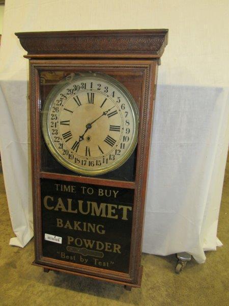 Calumet Baking powder clock - Dec 27, 2019 | Atlee Raber Auctions in OH