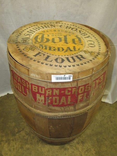 Primitive Gold Medal Flour Barrel