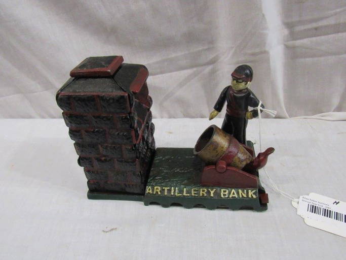 Cast Iron Artillery Mechanical Bank