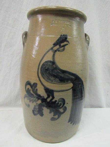 4 gal A.K. Ballard bird decorated stoneware churn - Feb 01, 2020 ...