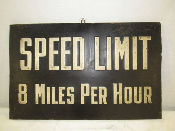 Sst Covered Bridge 8 Mph Speed Limit Embossed Sign