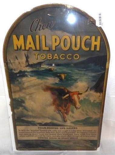 Mail Pouch Tobacco Tombstone Cardboard Sign