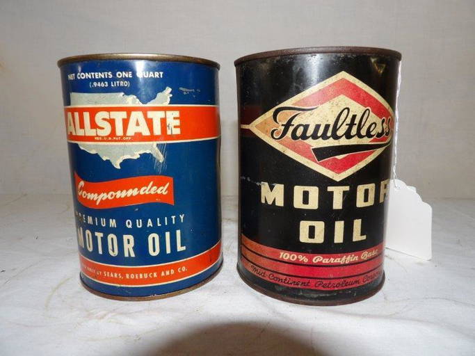 Allstate & Faultless Motor Oil 1 Qt Unopened Cans