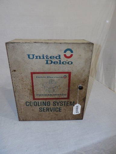 United Delco Metal Cabinet Loaded With Parts