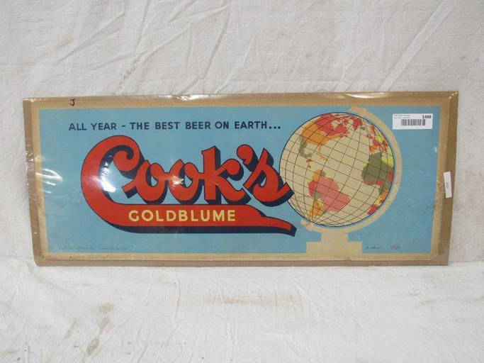 Awesome early cardboard Cooks Beer sign - Dec 29, 2021 | Atlee Raber ...