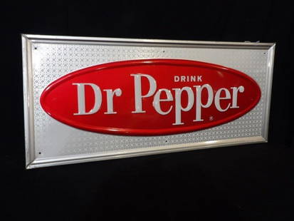 Dr. Pepper Sign Embossed Sign.