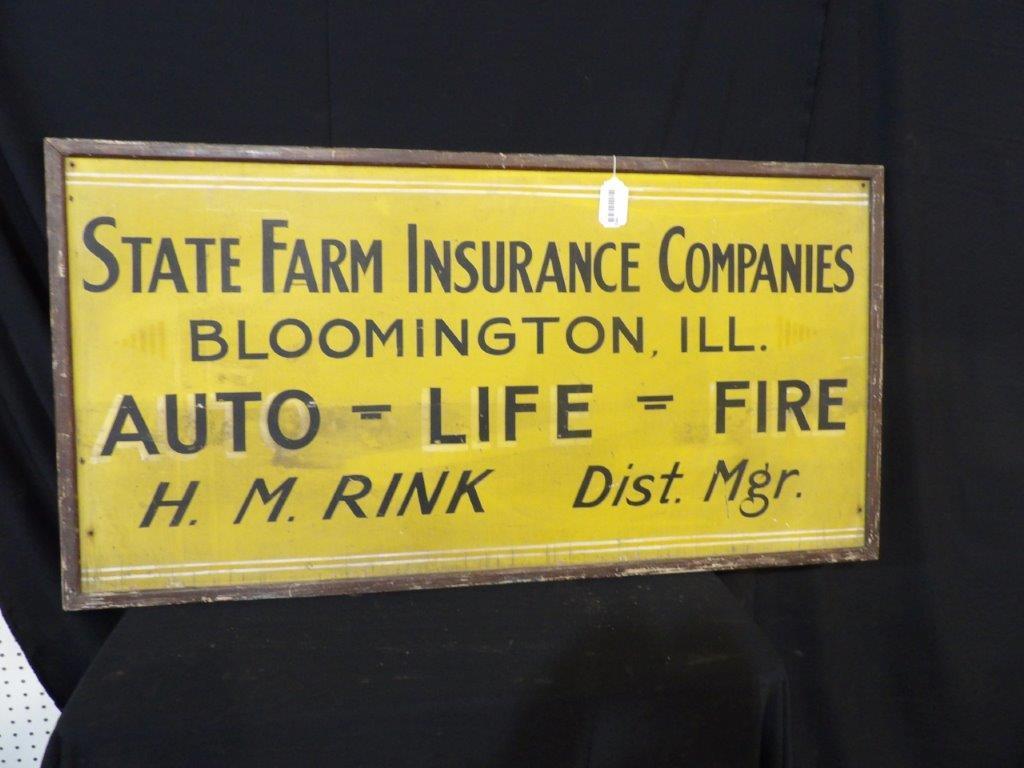 Wooden State Farm Insurance Sign