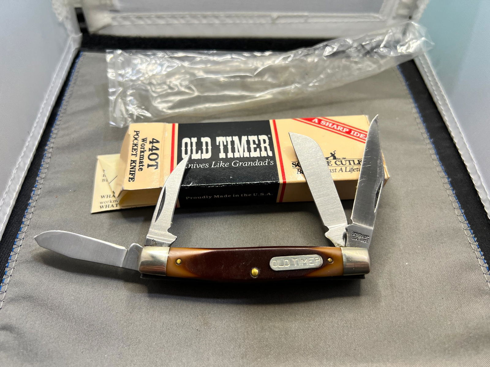 Ultra Rare Schrade Usa 44ot Old Timer 4 Blade Pocket Knife, W/ Original ...