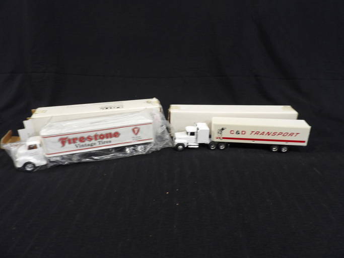 Ertl C & D Transport And Firestone Advertising Truck And Trailers