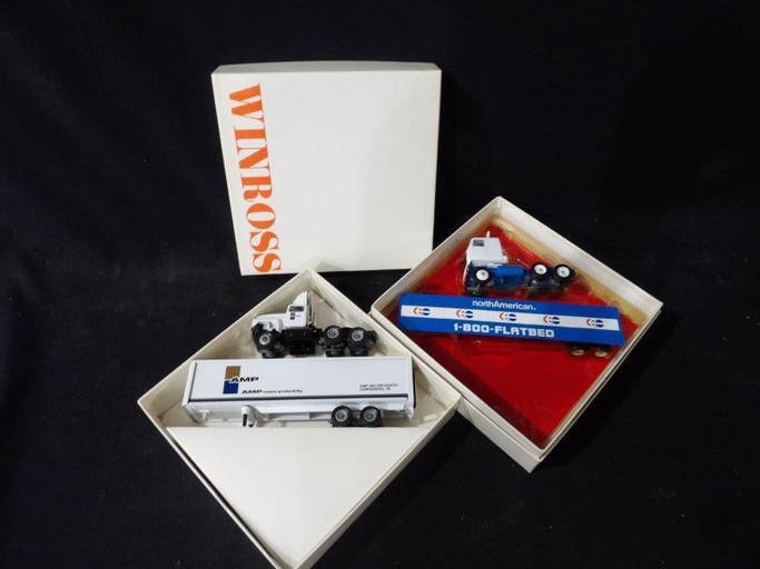 Lot of 2 Winross Advertising Promotional Model Truck and Trailers- AMP ...