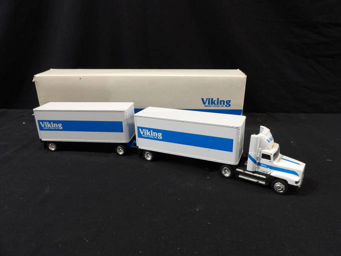 Viking Freight System, Inc. Promotional Truck And Double Trailer Replica