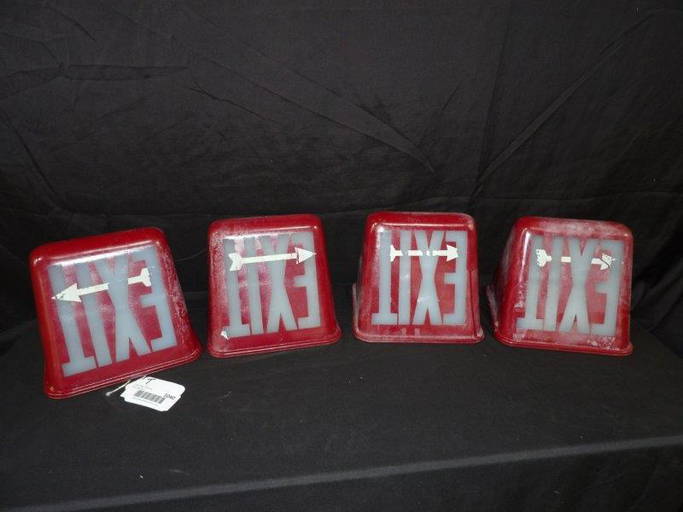 4- Perfectlite Ruby Red Exit globes (#1040) on Dec 28, 2022 | Atlee ...