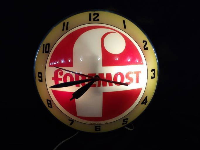 Outstanding Foremost Dairies Double Bubble Clock