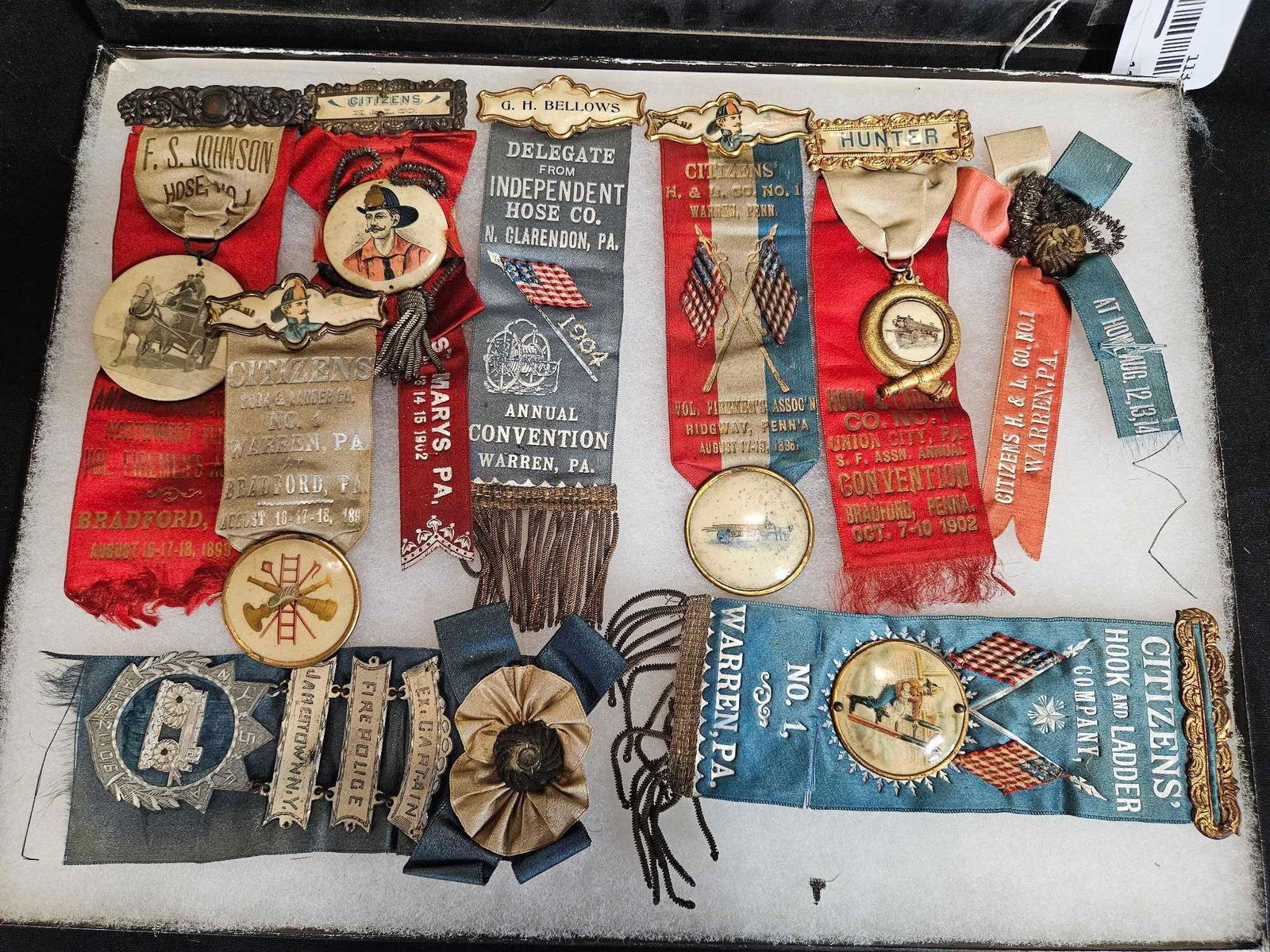 1800s & Early 1900s Fire Department Badges & Ribbons