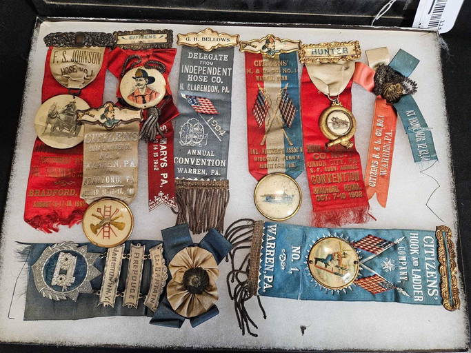 1800s & Early 1900s Fire Department Badges & Ribbons