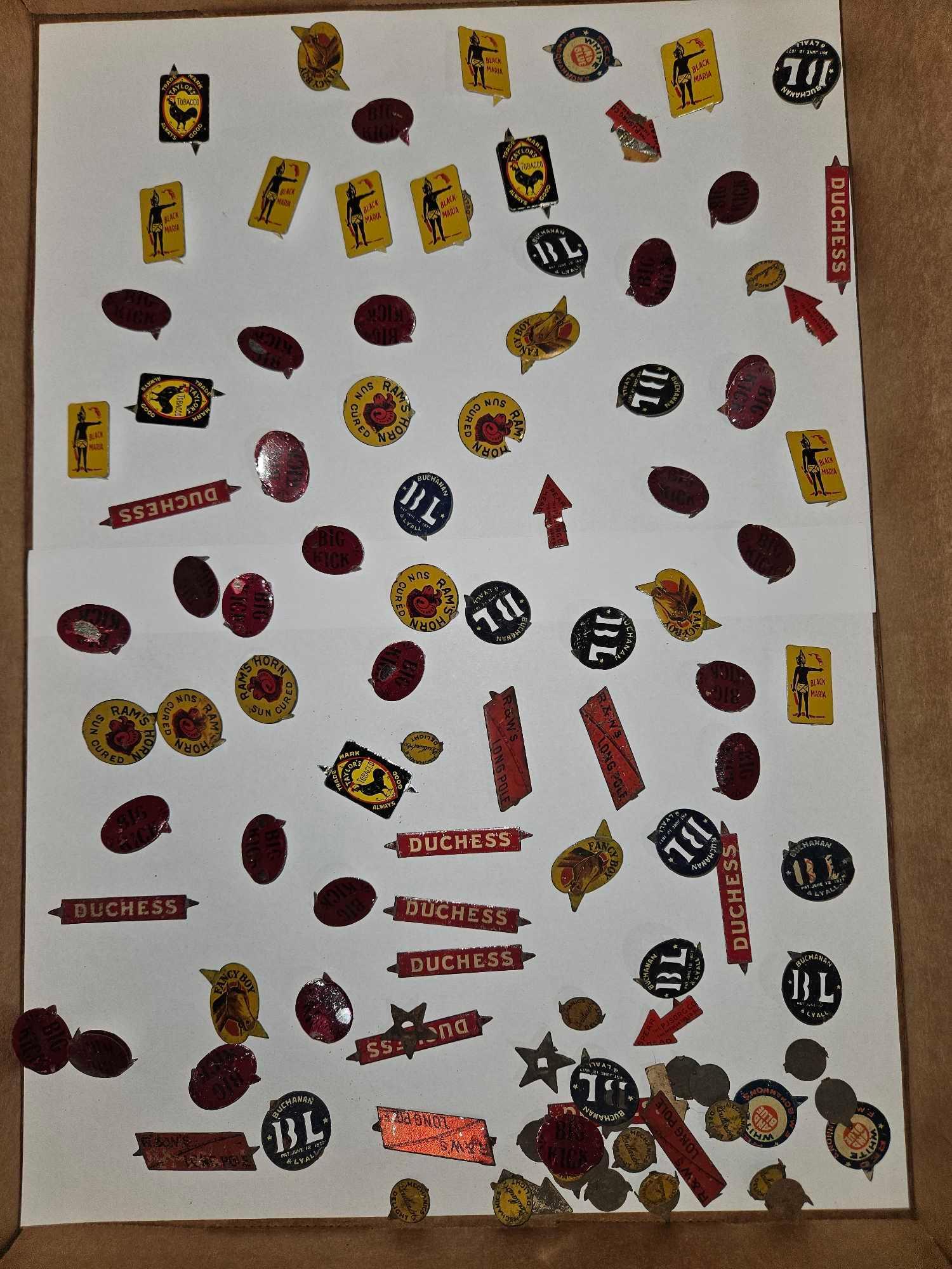 75+ Tobacco Tin Tags Auction