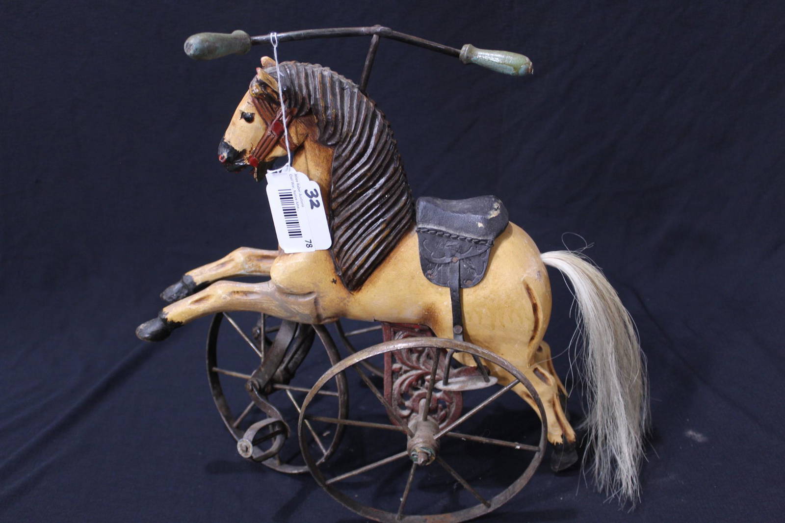 19th Century French Velocipede /tricycle Horse Ride On Auction