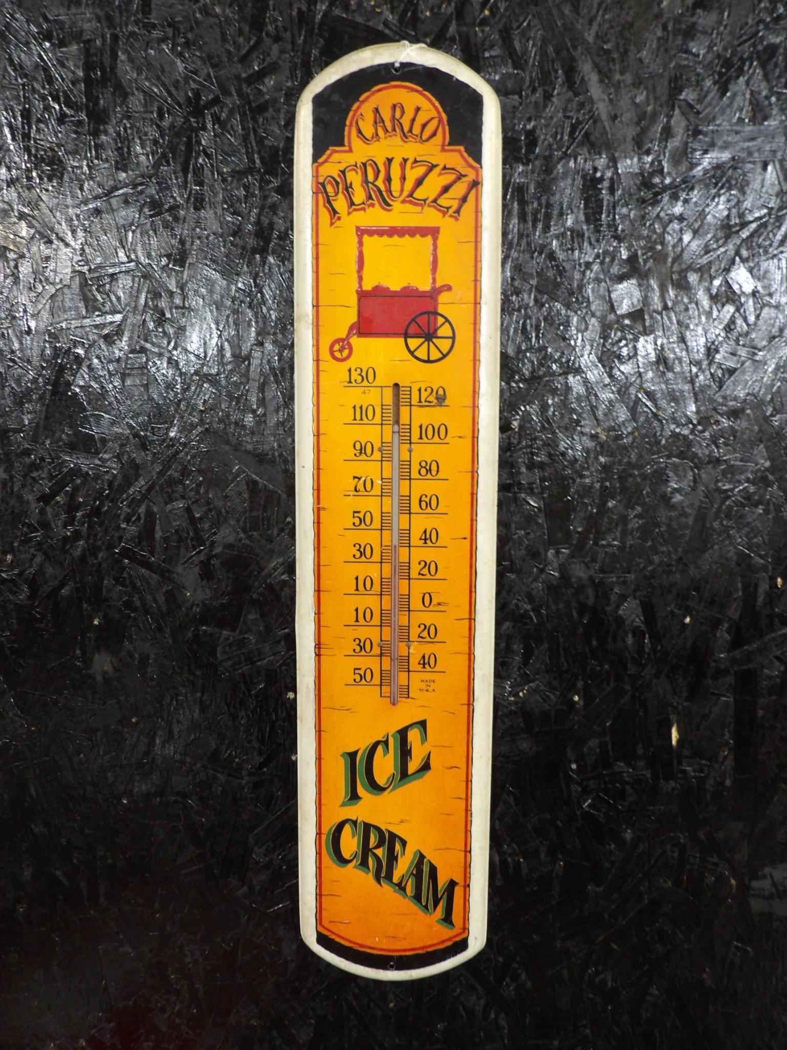 Carlo Peruzzi Ice Cream Advertising Therm. Auction