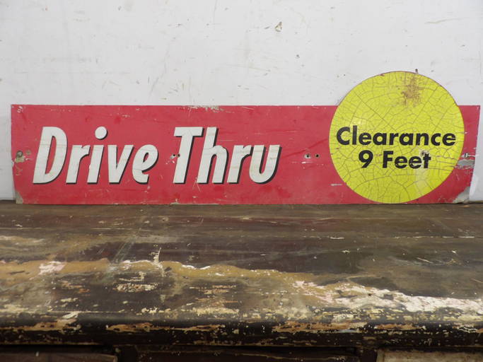 Sss Hanging Drive Thru Overhead Clearance Sign