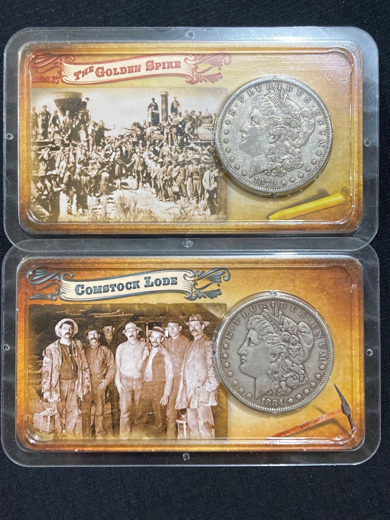 The Golden Spike & Comstock Lode Morgan Silver Dollars Auction