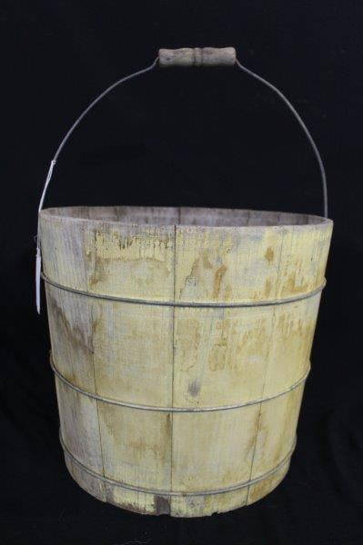 Primitive Wooden Bucket Auction