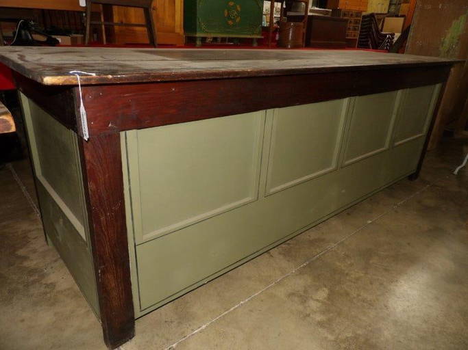 Vintage Painted Country Store Counter / Farmhouse Kitchen Island