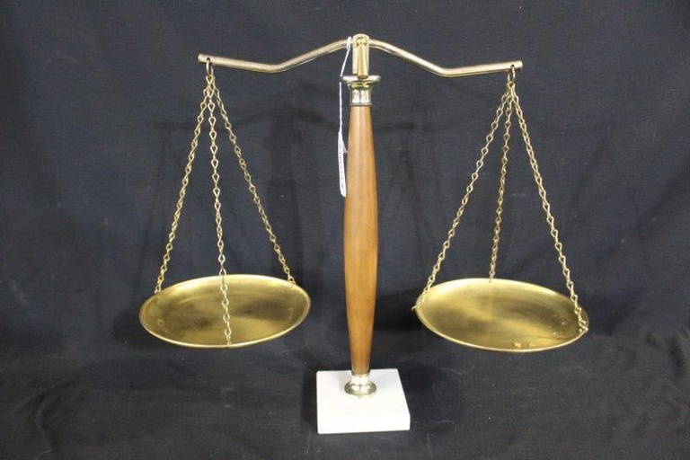 Brass & Marble Balancing Scale