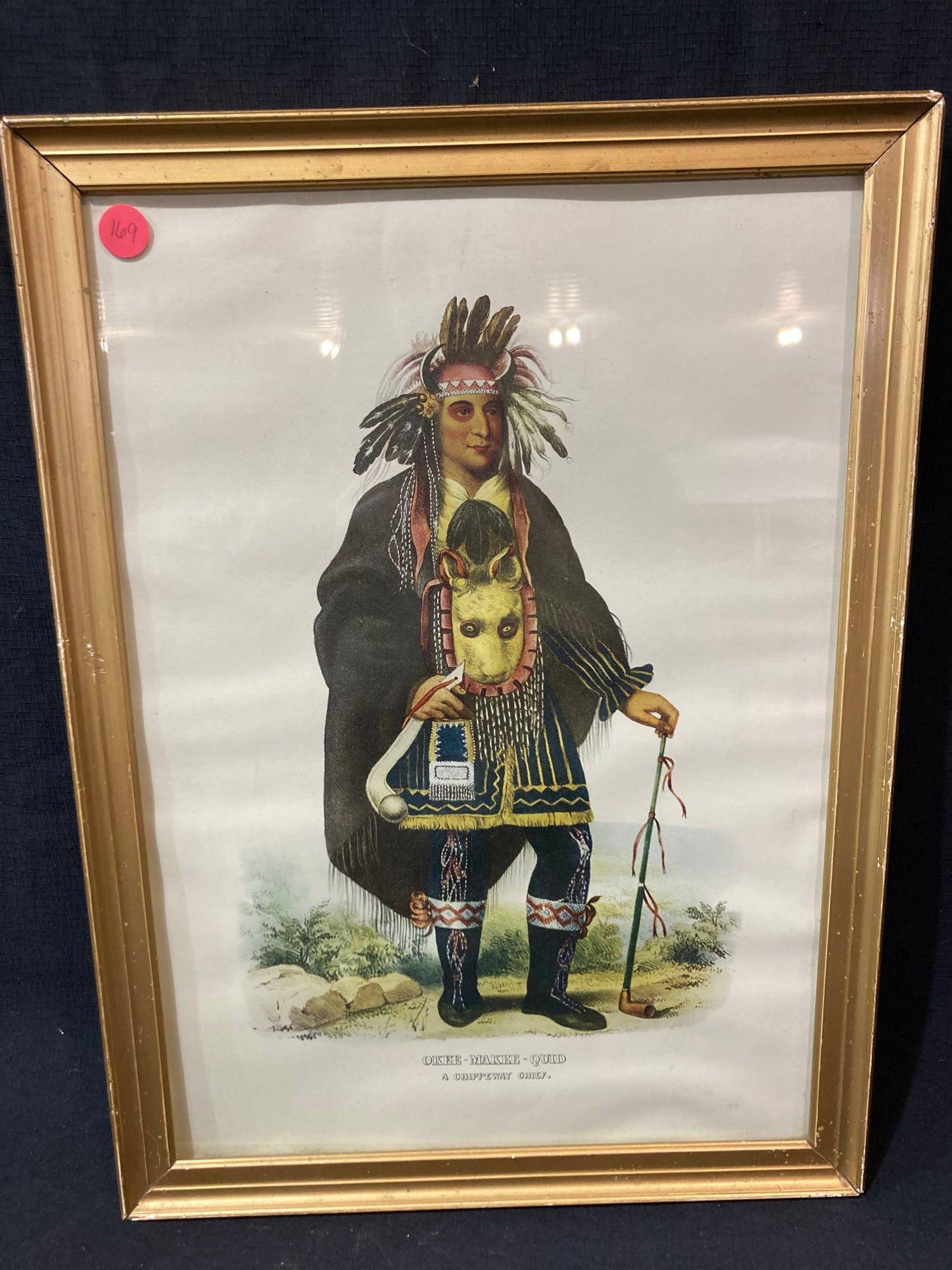 Okee Makee Quid Chippeway Chief Print Auction
